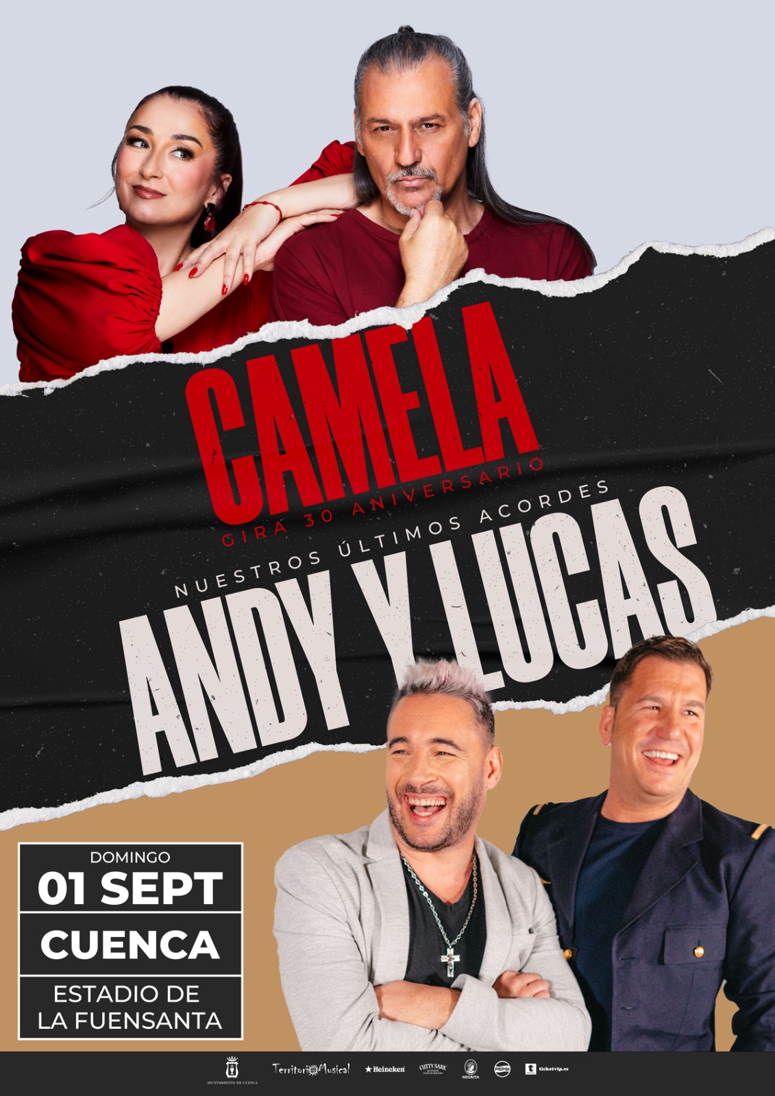 Andy y Lucas y Camela para cerrar San Julián