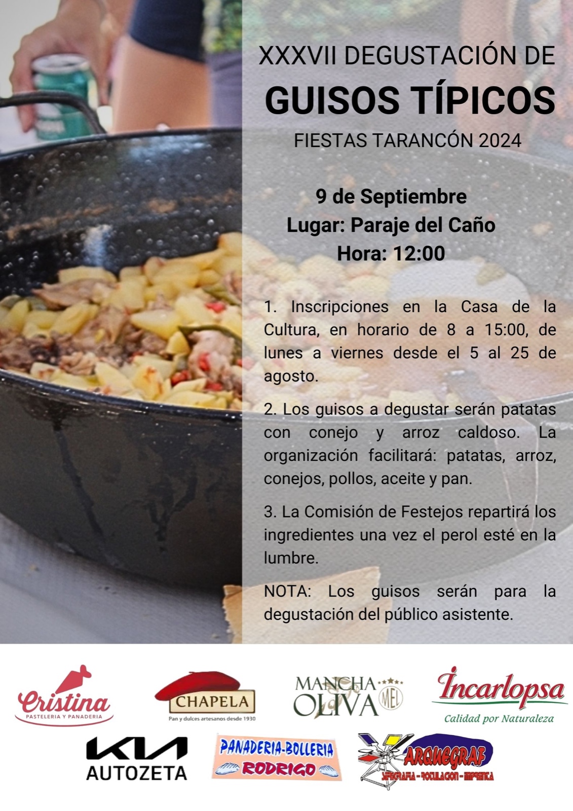 Inscripción para la degustación de guisos típicos de Tarancón